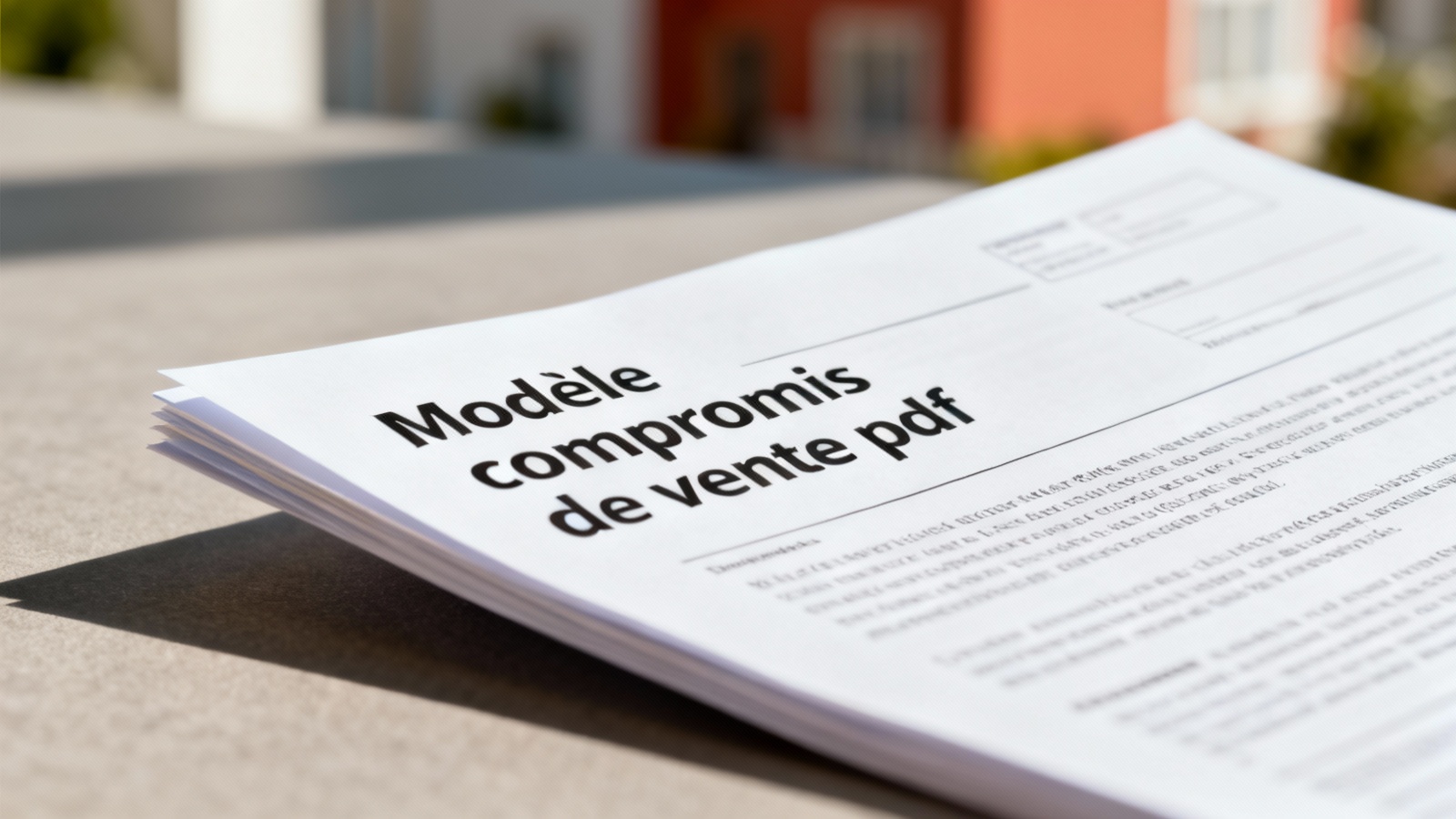 Modèle de compromis de vente pdf : téléchargez votre modèle gratuit